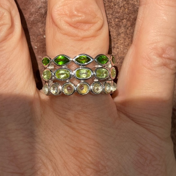 JOYA by Judy Crowell | Jewelry | Joya Judy Crowell Multi Gemstone 3 Row ...